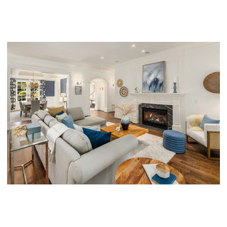 Coastal Transitional Home - Beach Style - Living Room - Seattle - by ...