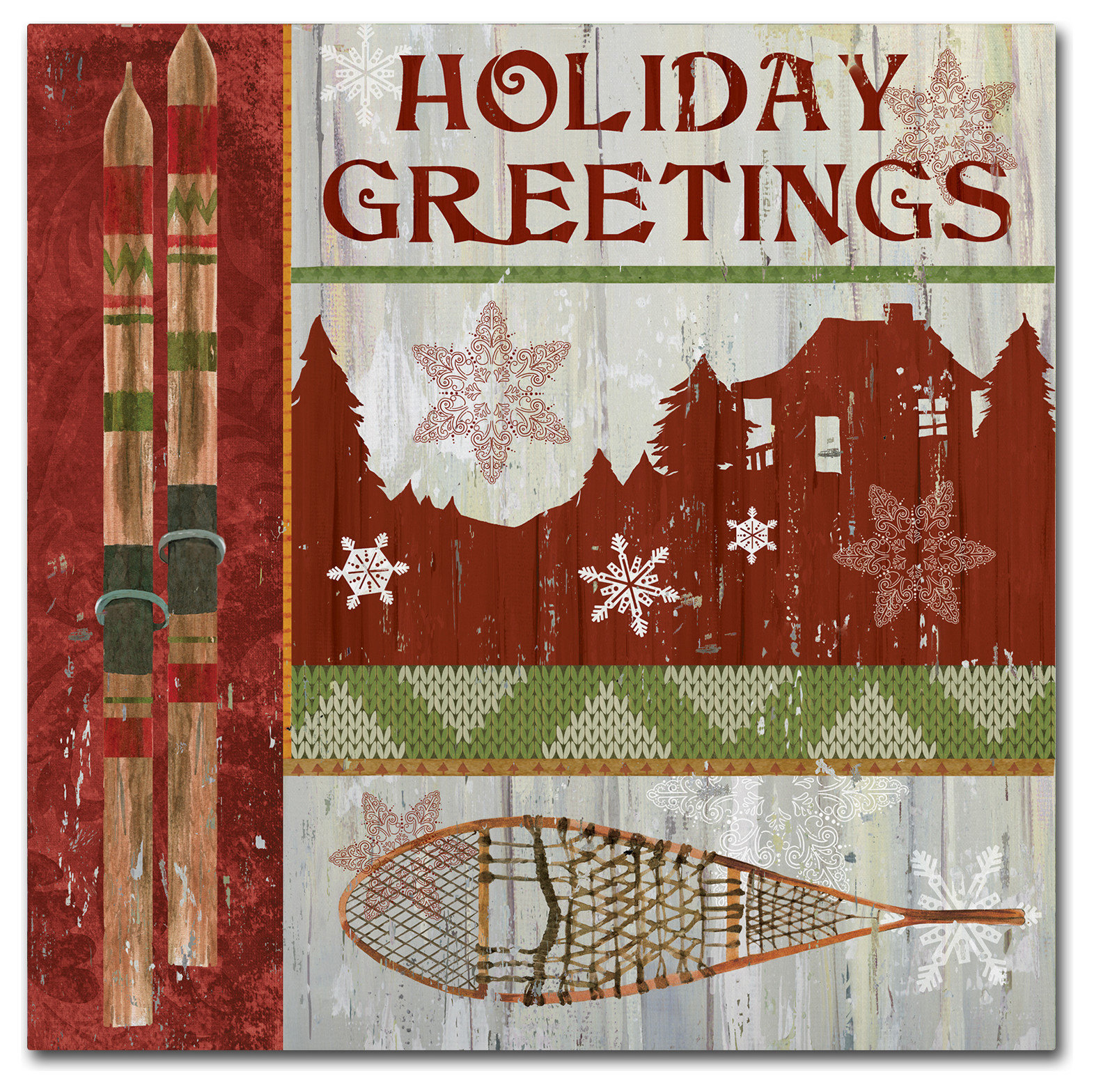 Fiona Stokes-Gilbert 'Lodge Greetings' Canvas Art, 18"x18 ...