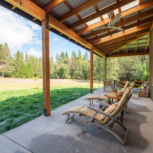 75 Most Popular Rustic Veranda with Concrete Slabs Design Ideas for Jun ...