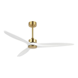 60" 3-Blade Reversible DC Motor Ceiling Fan With Remote - Contemporary ...