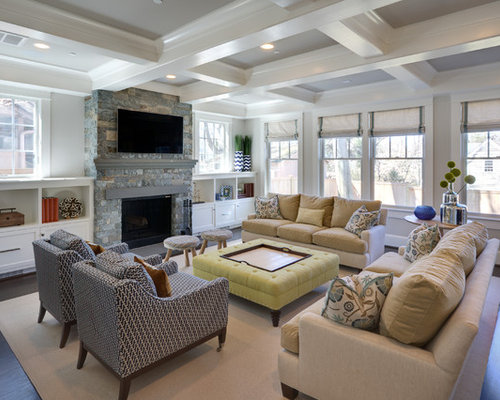 Transitional Family Room Design Ideas, Remodels & Photos | Houzz