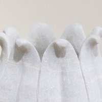 Carved White Marble Lotus Vase-Guru - Asian - Vases - by De-cor | Houzz