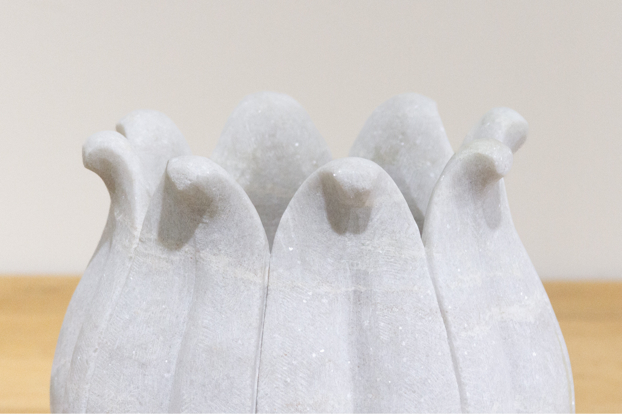 Carved White Marble Lotus Vase-Guru - Asian - Vases - by De-cor | Houzz
