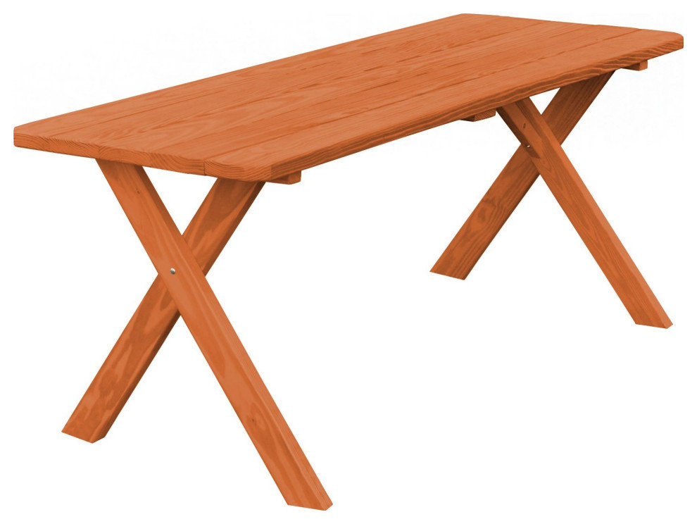 Pressure Treated Pine Cross Leg Picnic Table, 8 Foot - Transitional ...