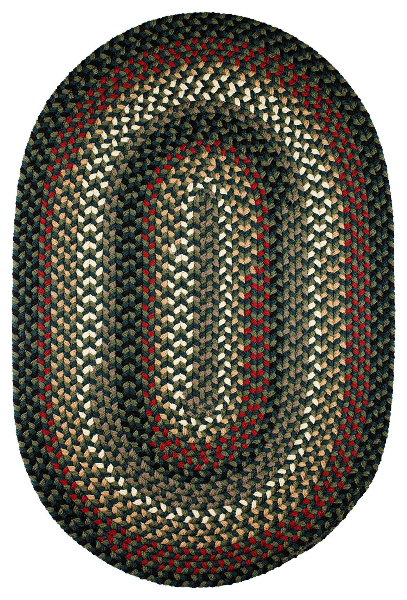 Santa Maria Traditional Braided Rug, 4'x6' Oval - Contemporary - Area ...