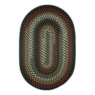 Santa Maria Traditional Braided Rug, 4'x6' Oval - Contemporary - Area ...