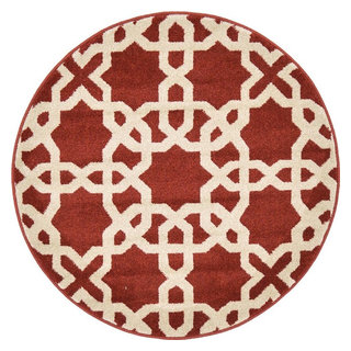 Contemporary Theodora Sienna Area Rug, 3'3" Round - Contemporary - Area ...