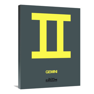 "Gemini Zodiac Sign Yellow" Fine Art Print, 24" x 32" - Modern - Prints ...