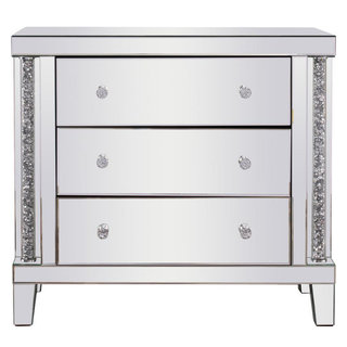 Chic Clear Crystal Chest, 3-Drawer Design - Contemporary - Accent ...