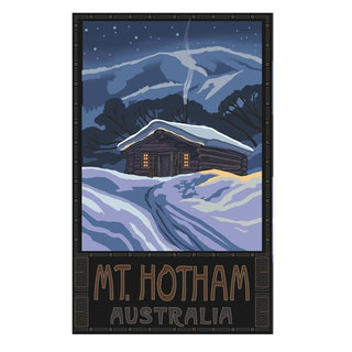 by Artist Paul A. Lanquist Mt Hotham Australia Winter Art Print, 30"x45 ...