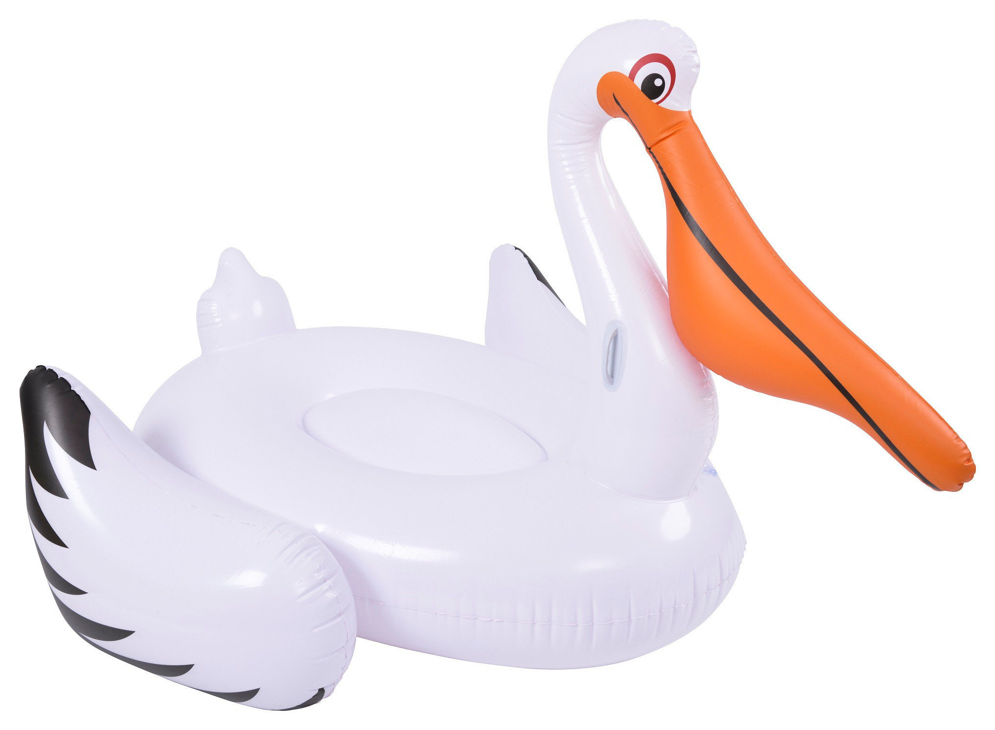Inflatable White and Orange Giant Pelican Swimming Pool Float 80.5-Inch ...