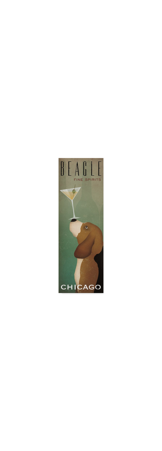 Ryan Fowler 'Beagle Martini V2' Canvas Art, 10"x32" - Midcentury - Prints And Posters - by ...