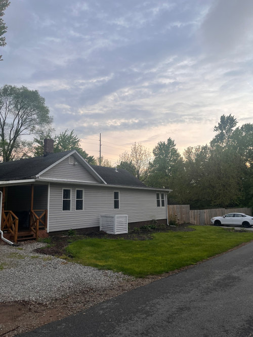 Need Front yard Ideas sideways facing yard