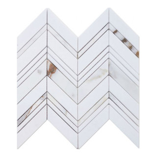 Chevron Ravenna Calacatta 11.75 x 12.25 - Contemporary - Mosaic Tile ...