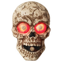 8" Lighted Animated Wall Hanging Skull With Sound Effects - Holiday ...