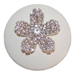 Daisy Rhinestone Drawer Knob, 1.75" - Beach Style - Cabinet And Drawer ...