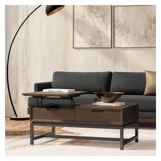 Banting Solid Hardwood Lift Top Coffee Table - Industrial - Coffee ...