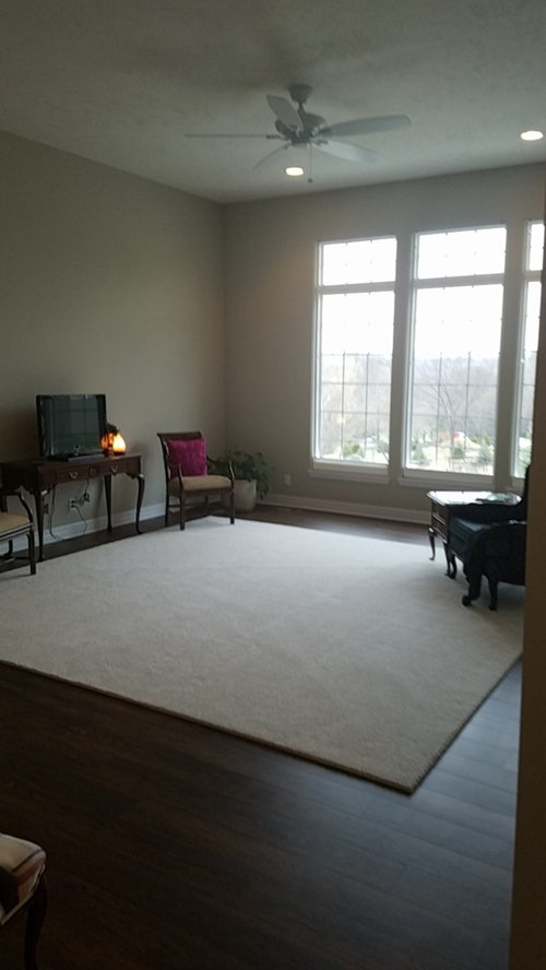 Now what? ...empty great room with 11ft ceilings.