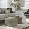 Eastmont Outdoor/Indoor Pouf, Cream Polystyrene Filling - Scandinavian - Floor Pillows And Poufs ...