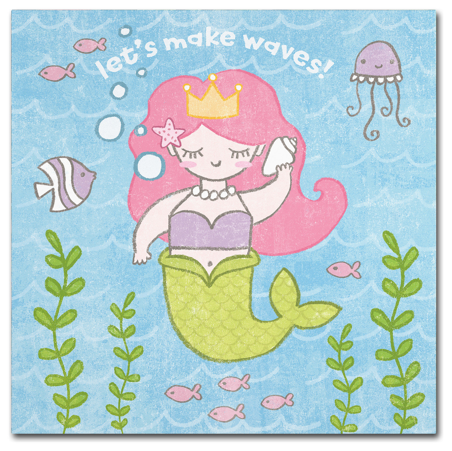 Moira Hershey 'Magical Mermaid I' Canvas Art, 35"x 35" - Beach Style ...