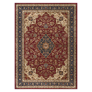 Kirsten Transitional Border Area Rug, 6'7'' X 9'6'' - Traditional ...