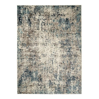 Allure Benson Blue Abstract Area Rug, 7'9"x9'9", 7'9"x9'9 ...