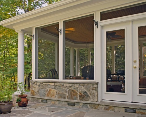 Screen Porch Knee Walls Home Design Ideas, Pictures, Remodel and Decor