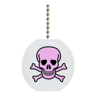 Pink Skull Crossbones Ceiling Fan Pull - Contemporary - Ceiling Fan ...