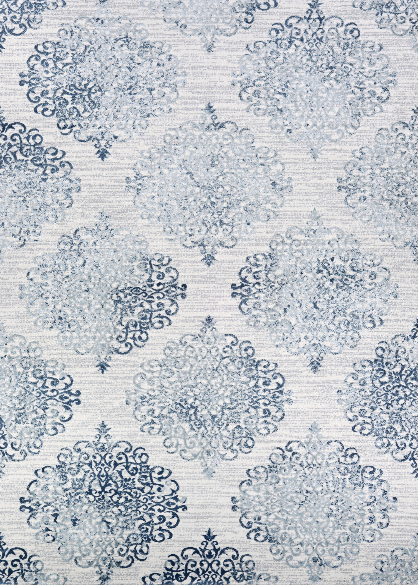 Couristan Calinda Montebello Steel Blue-Ivory Rug 7'10"x10'10 ...