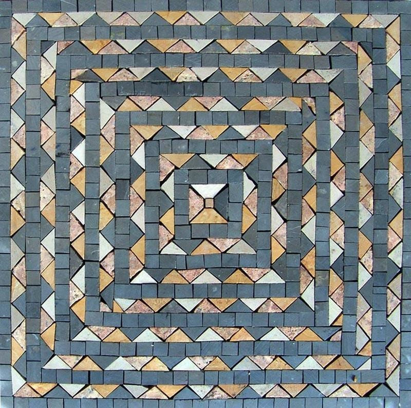 Modern Mosaic Accent Panel, Azar, 15" x 15" - Contemporary - Tile ...