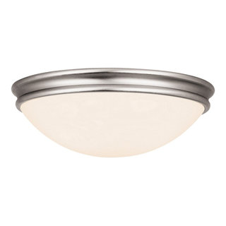 Access Lighting Atom Large Flush Mount - Brushed Steel - Transitional ...
