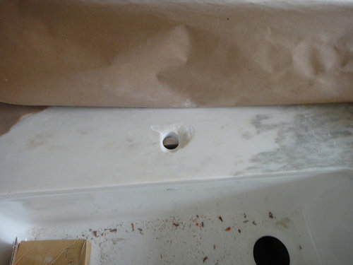 chipped marble during install