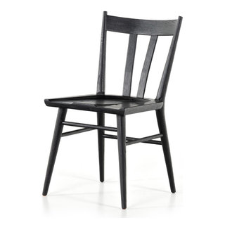 Gregory Black Oak Dining Chair Set Of 2 - Midcentury - Dining Chairs ...