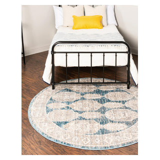 Unique Loom Lola Bold Area Rug, 7' 0 x 7' 0 Round - Contemporary - Area ...