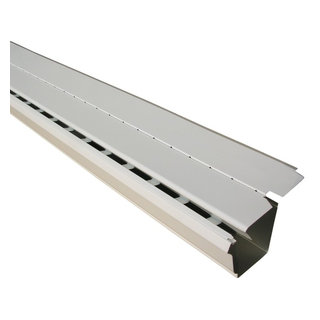 Free Flow Gutter Guard, White, 8" - Contemporary - Roofing And Gutters ...