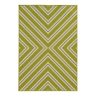 Oriental Weavers Sphinx Riviera 4589M Outdoor Rug, Green/Blue, 1'9" x 3 ...