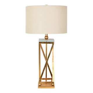 Aria Table Lamp, Gold Leaf - Modern - Table Lamps - by Crestview ...