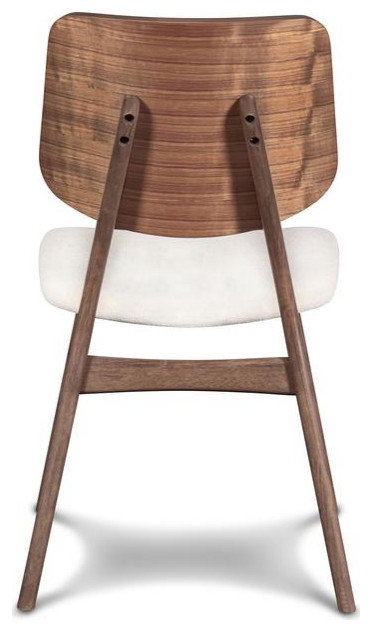 Furniture Oscar Solid Wood Dining Chair in Walnut (Set of 2 ...