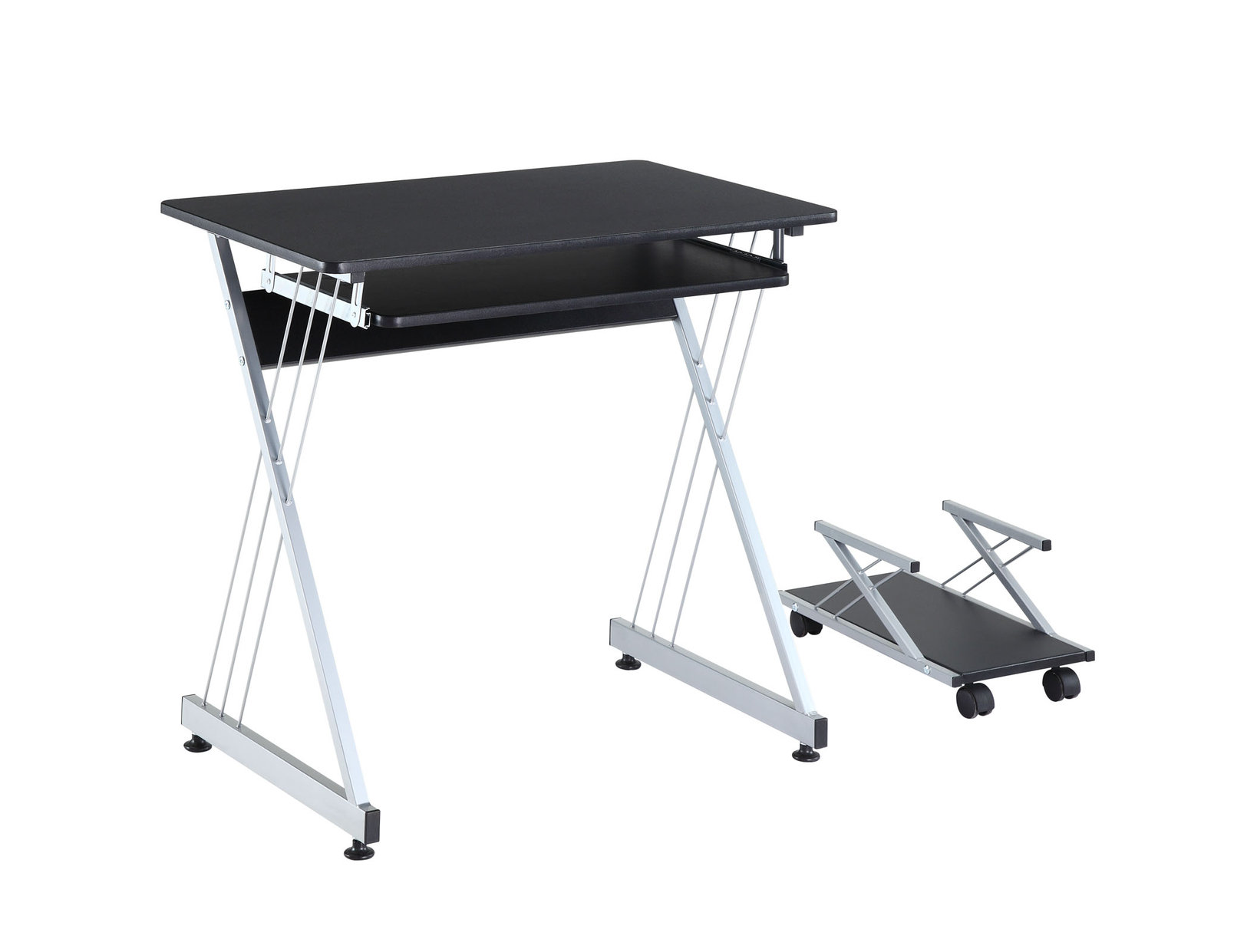 Modern Contemporary Computer Desk, Black Metal - Desks And Hutches - by ...