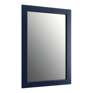 Hartford Traditional 20" Blue Bathroom Mirror - Transitional - Bathroom ...