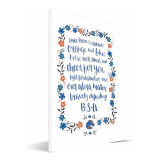 BSU Broncos Hand Painted Song Canvas Print, 16"x24" - Contemporary ...