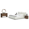 Modrest Patrick Modern White Leather Bed, Queen - Transitional ...