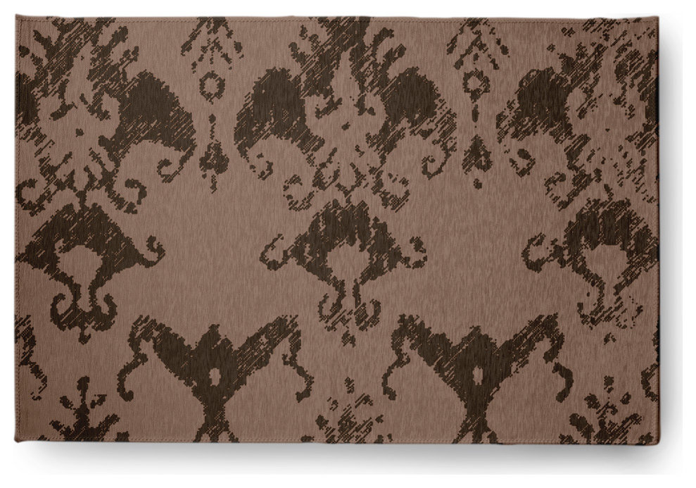 Victorian I-Kat Pattern Soft Chenille Area Rug, 4'x6' - Contemporary ...