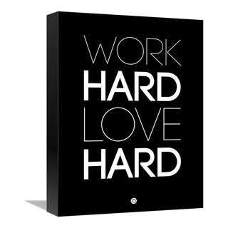 "Work Hard Love Hard Poster Black" Fine Art Print, 12" x 16" - Modern ...