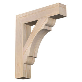 Olympic Block Rough Sawn Bracket, 28"D x 32"H - Traditional - Corbels ...