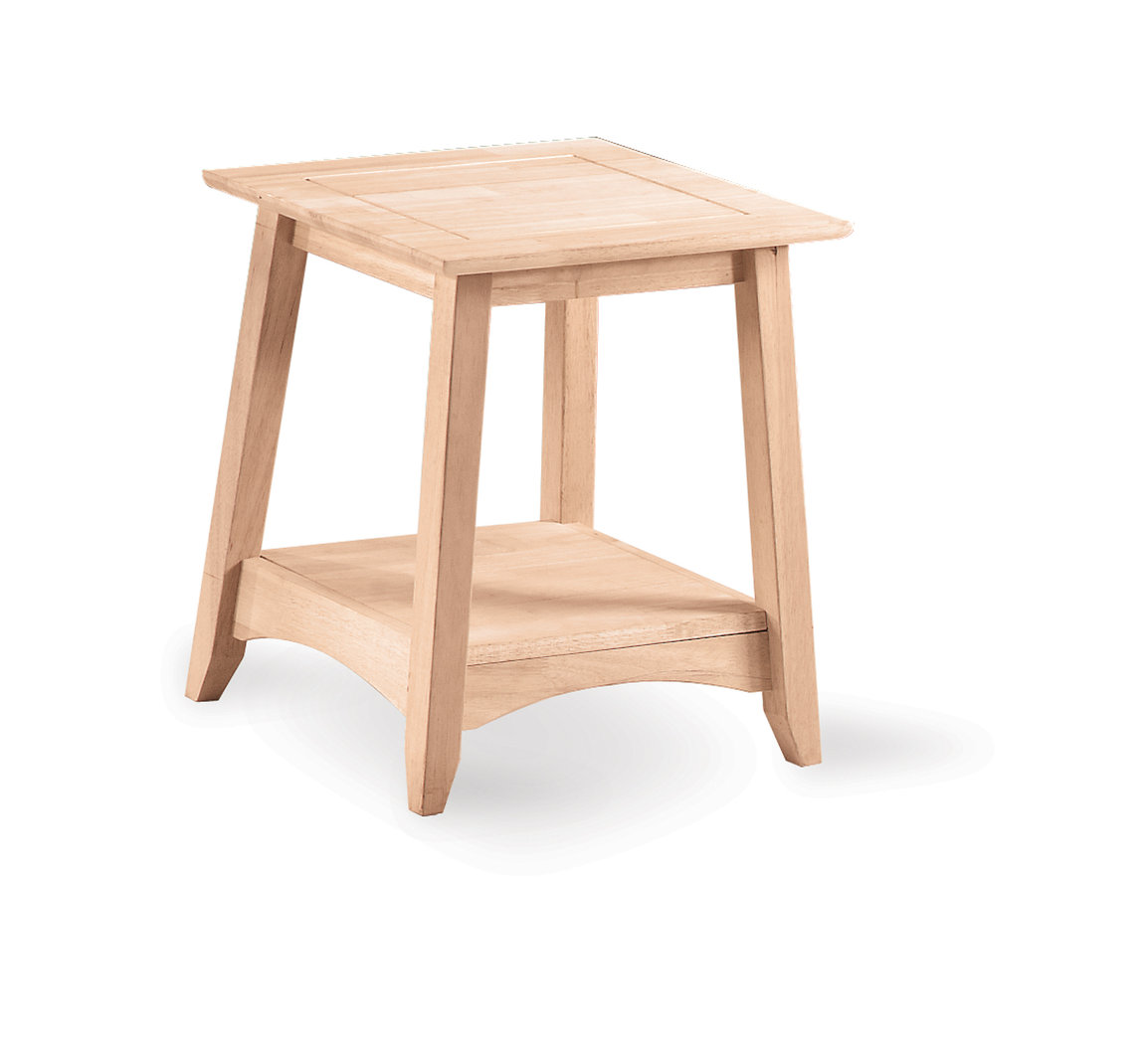 International Concepts Whitewood Bomby Tall Unfinished End Table ...