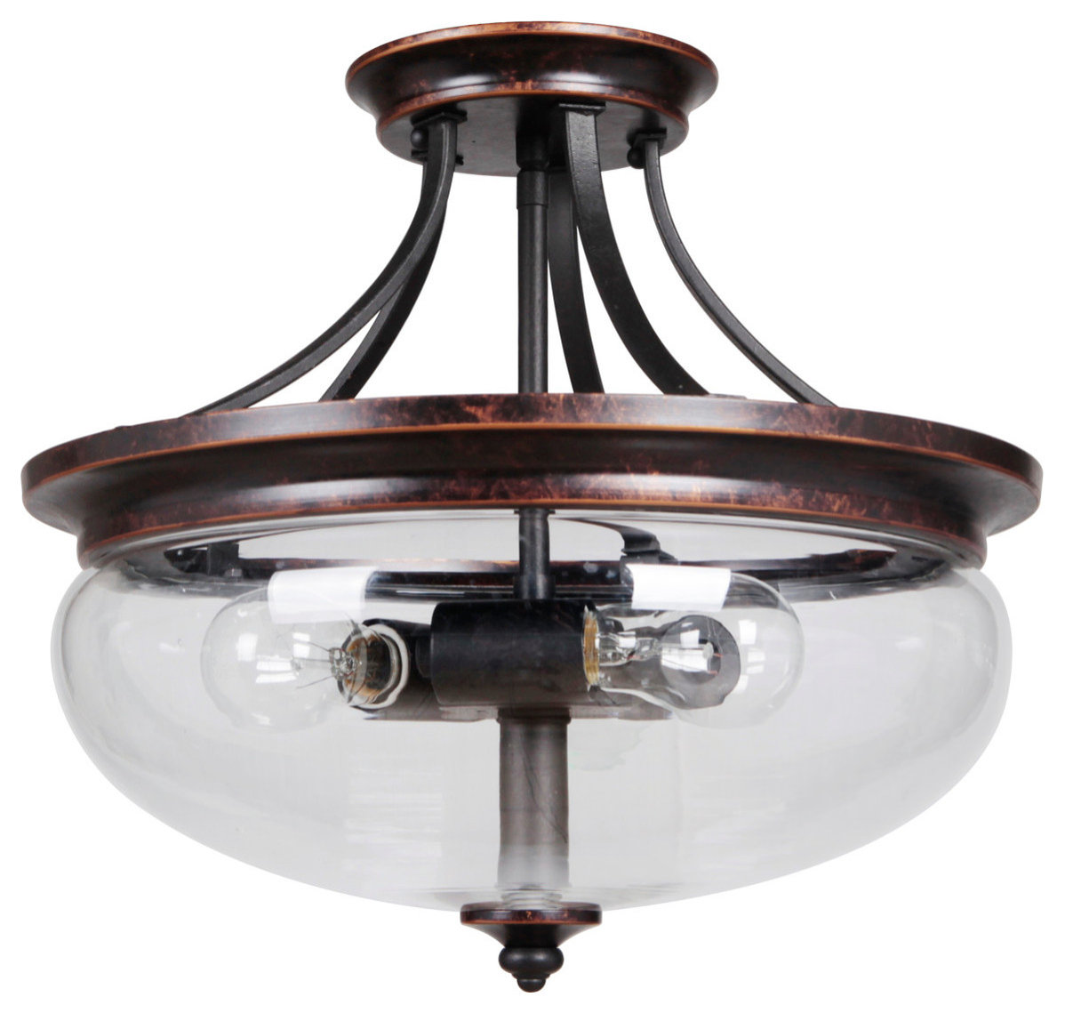 Craftmade 38753 Stafford 3 Light Semi-Flush Ceiling Fixture - 15 ...