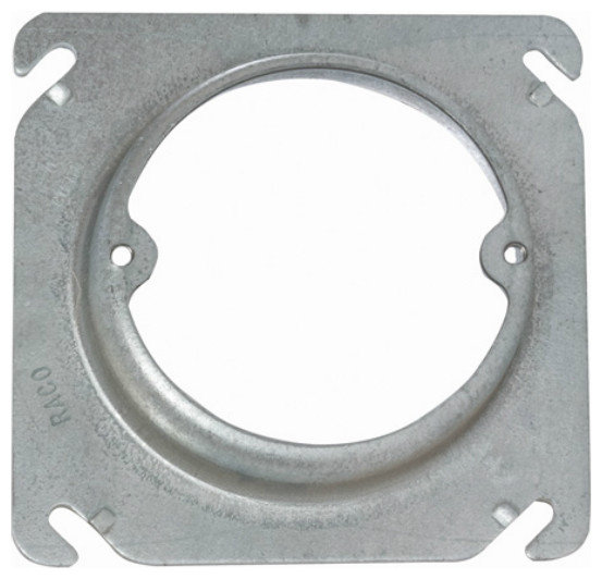 RACO® 8756 Round Rise Fixture Box Cover, Steel, 4", 4" - Traditional ...