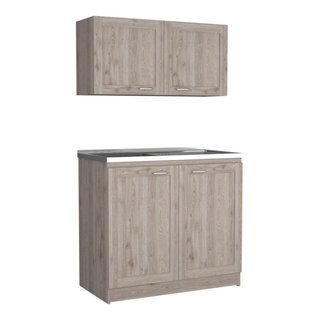 Zurich Cabinet Set, Kitchen, Light Gray - Rustic - Pantry Cabinets - by ...