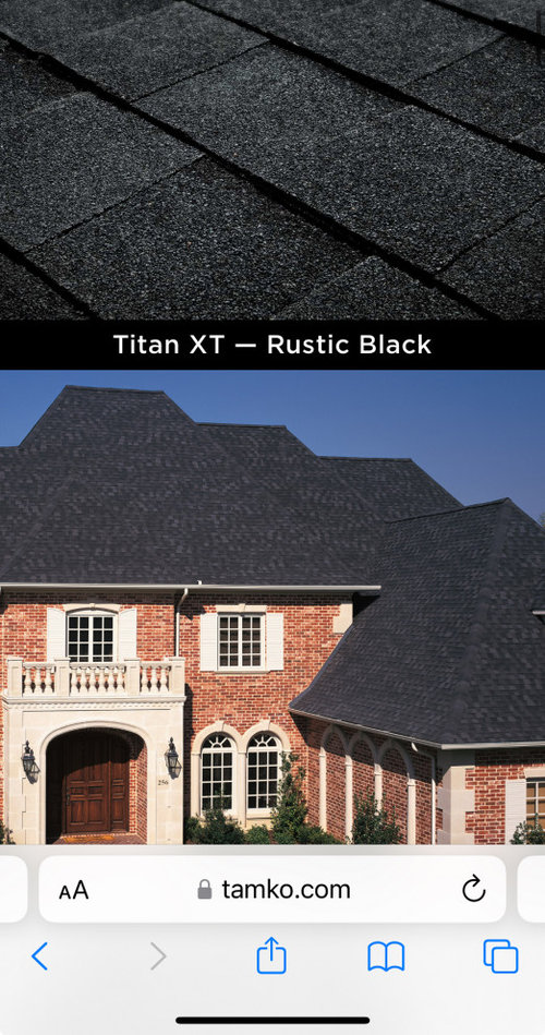 TAMKO rustic black shingles